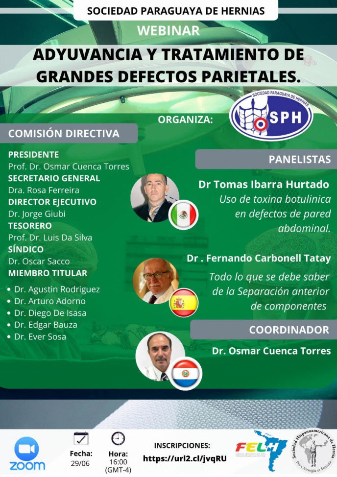 Adyuvancia y Tratamiento de grandes defectos Parietales. Sociedad ...